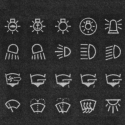 Marine Sticker Set for Illuminated Switches