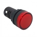 Red 22mm 12VAC/DC Panel Mount Indicator Light IP65 Bright