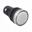 White 22mm 12VAC/DC Panel Mount Indicator Light IP65 Bright