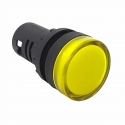 Yellow 22mm 12VAC/DC Panel Mount Indicator Light IP65 Bright