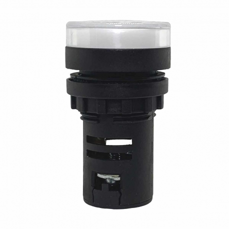 White 22mm 240VAC/DC Panel Mount Indicator Light IP65 Bright