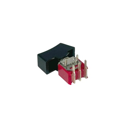 Miniature Rocker Switch, On-On, SPDT, Right Angled PCB Terminals
