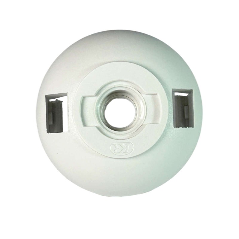 E27 ES Plain Body White Lamp Holder, Plastic Edison Screw