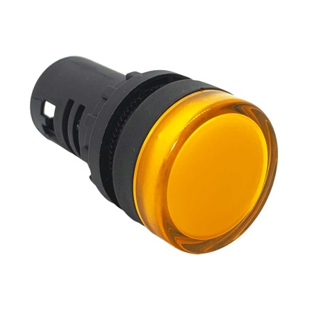 Orange 22mm 240VAC/DC Panel Mount Indicator Light IP65 Bright
