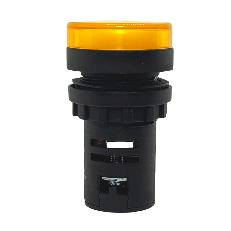 Orange 22mm 240VAC/DC Panel Mount Indicator Light IP65 Bright